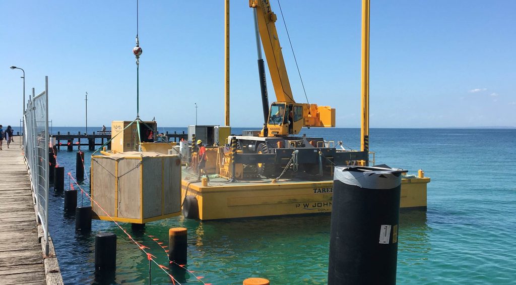 New boating infrastructure underway at Rye Pier | Better Boating Victoria